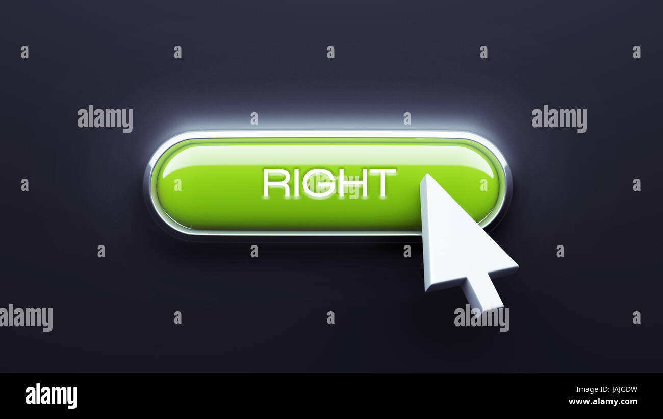 Right Button isolated on dark background Stock Photo - Alamy