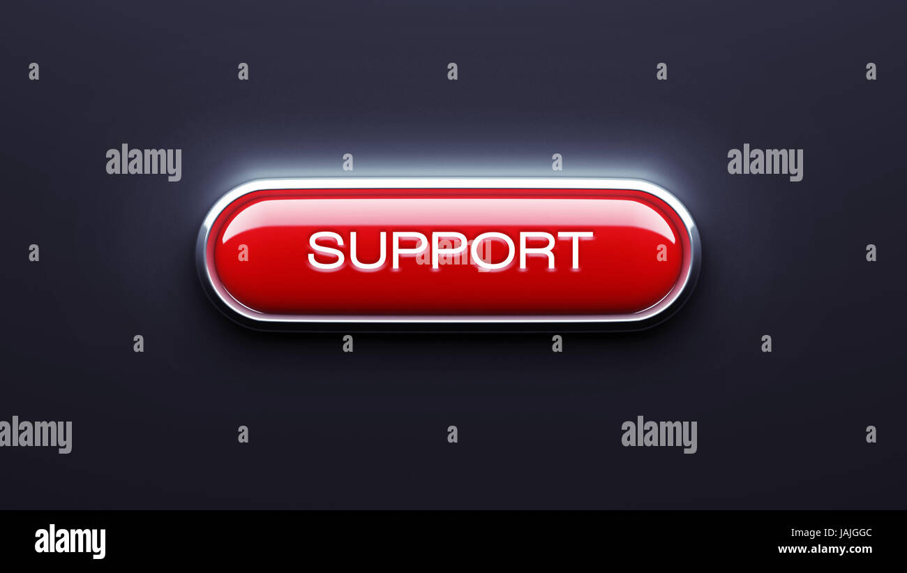 Support Button isolated on dark background Stock Photo - Alamy