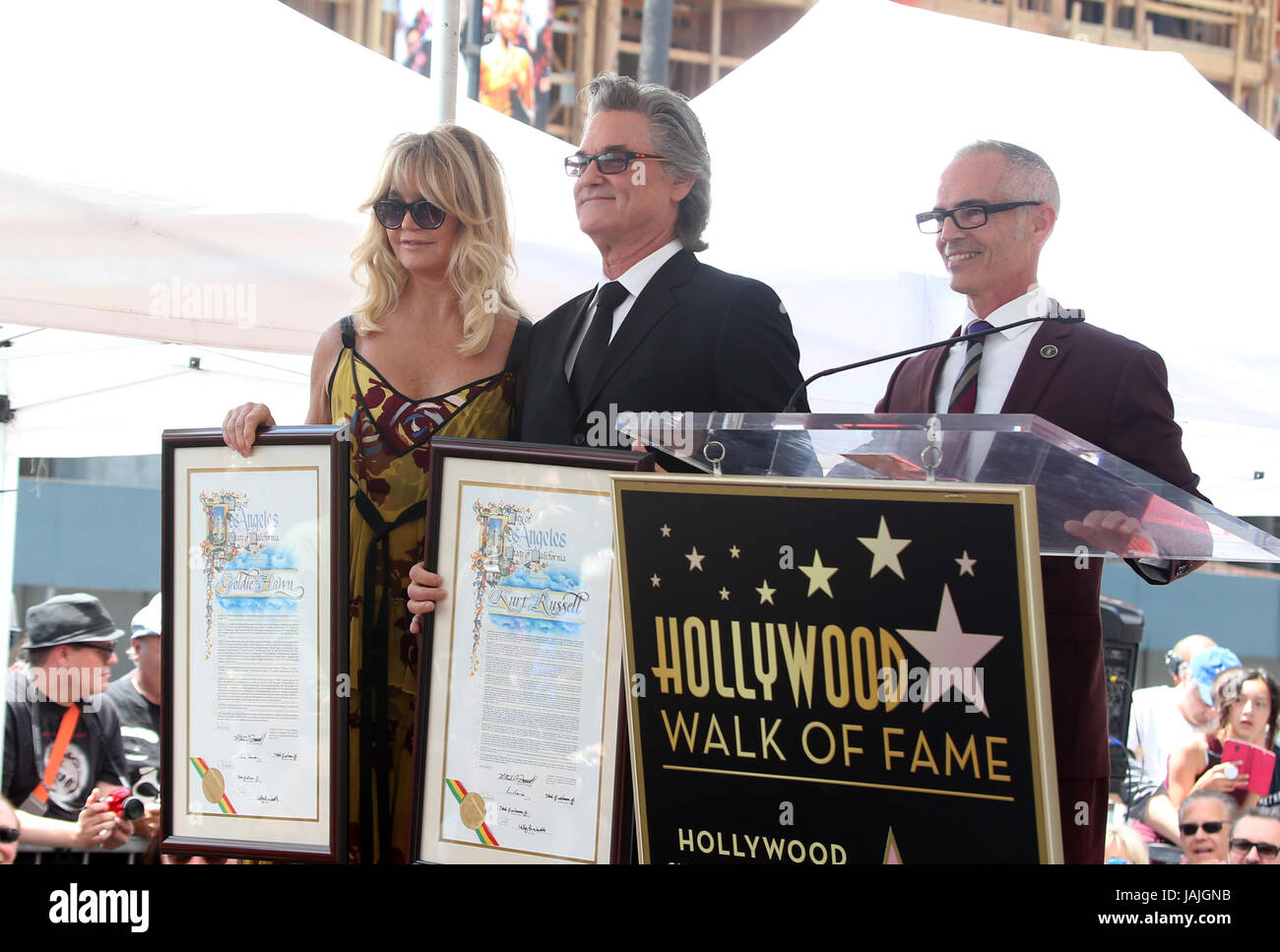 Goldie Hawn And Kurt Russell Honored With Double Star Ceremony On The ...
