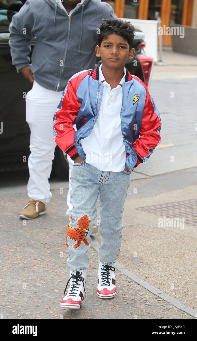 Sunny Pawar outside ITV Studios Featuring: Sunny Pawar Where: London ...