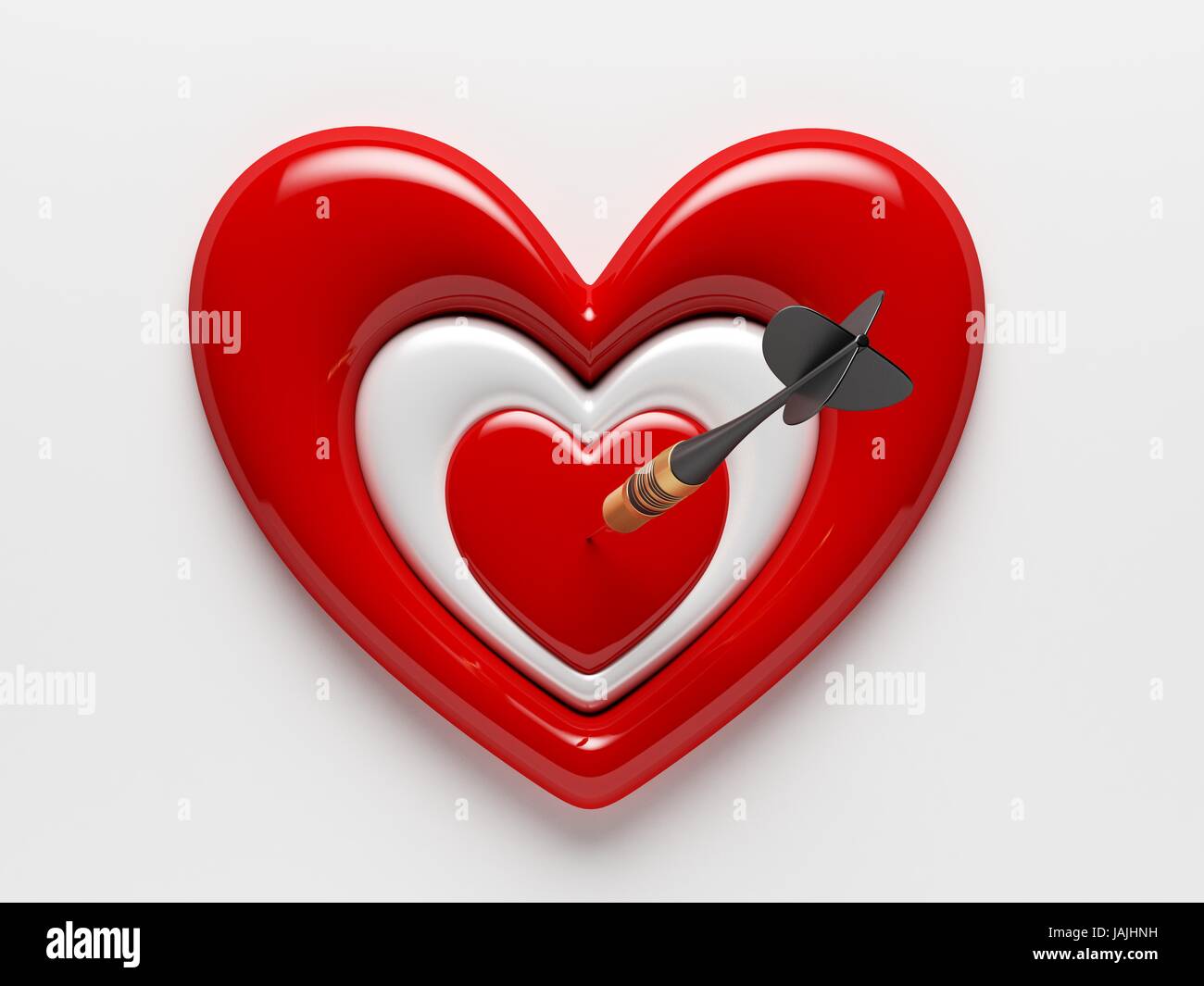 Dart with Heart Icon isolated on white Stock Photo - Alamy
