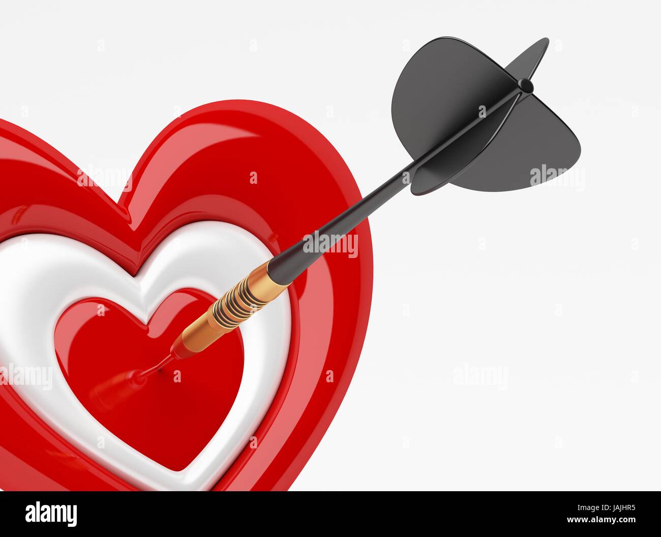 Dart with Heart Icon isolated on white Stock Photo - Alamy