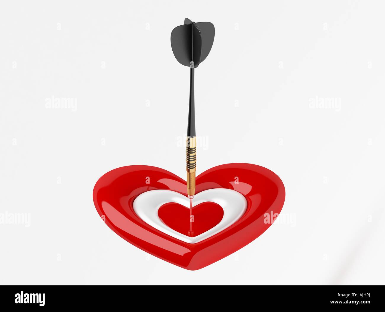 Dart with Heart Icon isolated on white Stock Photo - Alamy