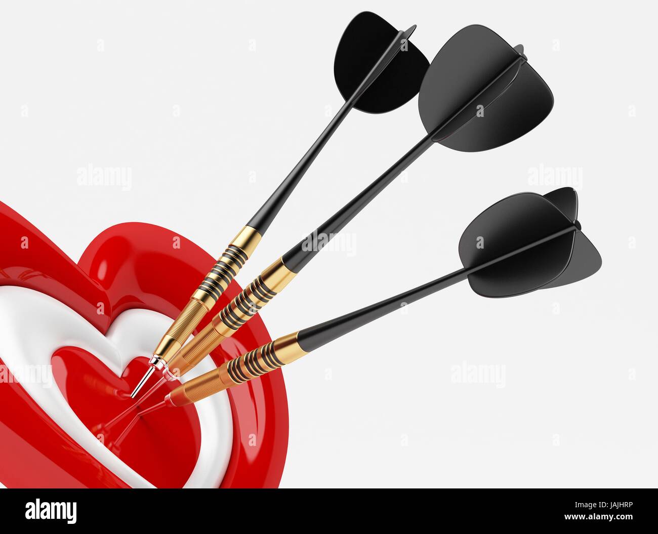 Dart with Heart Icon isolated on white Stock Photo - Alamy