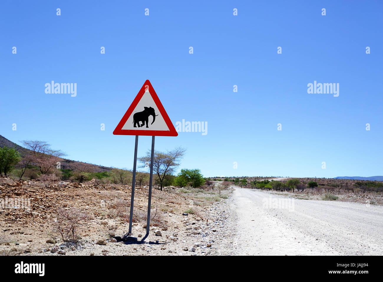 Warning sign elephants hi-res stock photography and images - Alamy