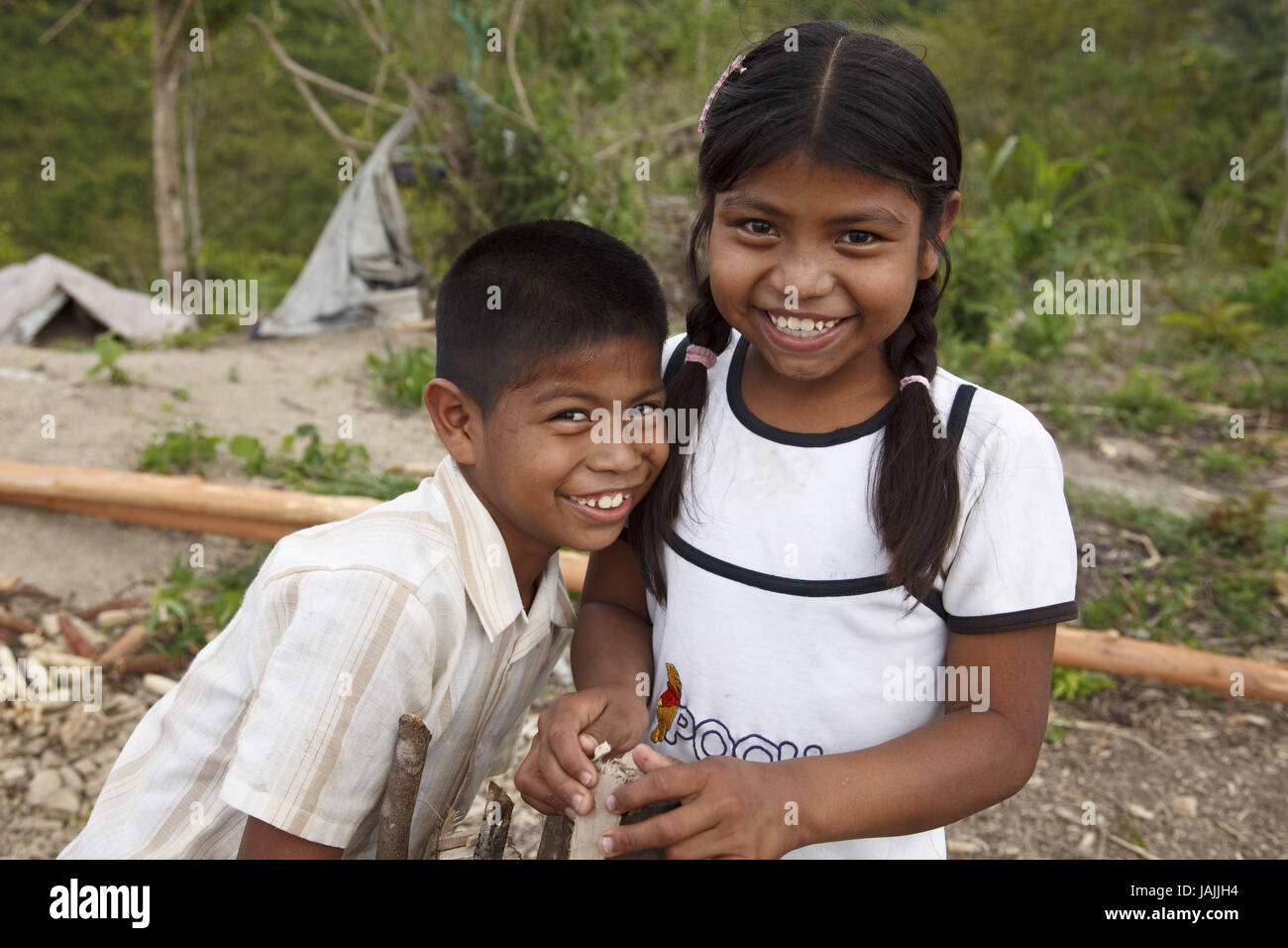 Belize,San Jose,girl,boy,Maya,no model release Stock Photo - Alamy
