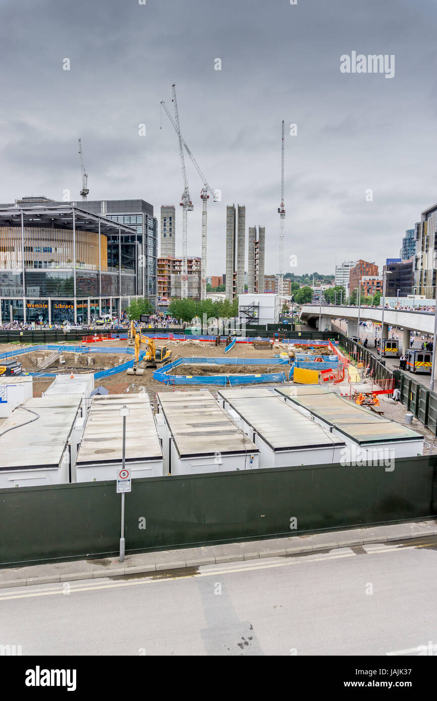 Contruction of Wembley Park, Wembley, London Stock Photo - Alamy