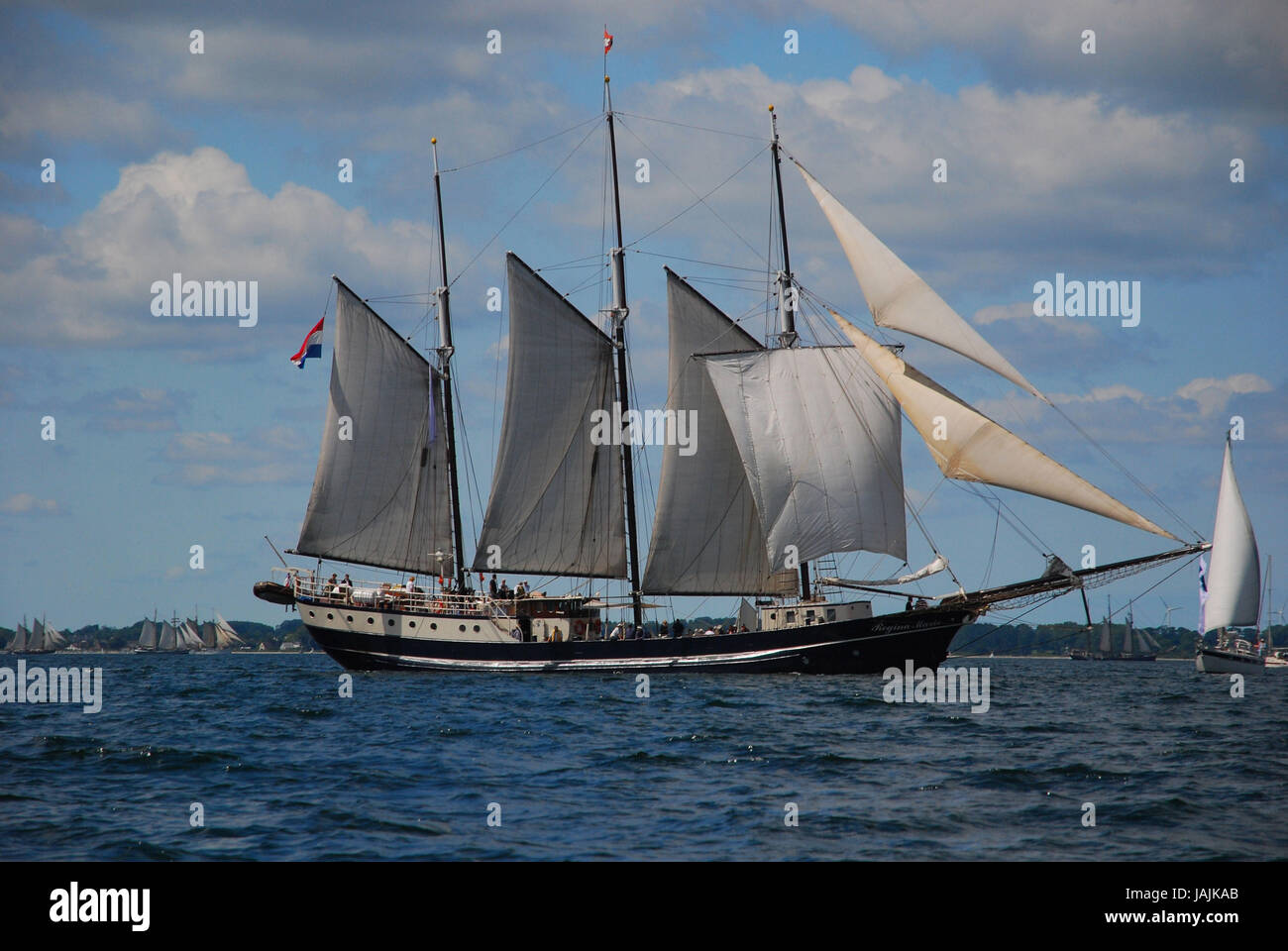 Germany,Schleswig - Holstein,Kiel bay,sailing ship,nostalgically Stock ...