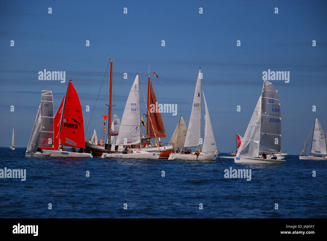 Germany,Schleswig - Holstein,Kiel bay,sailboats Stock Photo - Alamy