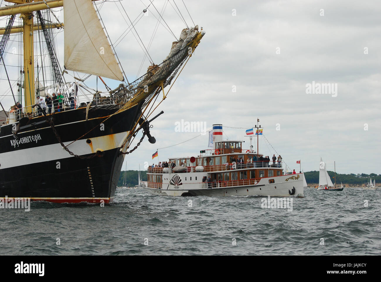 Germany,Schleswig - Holstein,Kiel,Kiel Förde,sailing ship,full ship ...