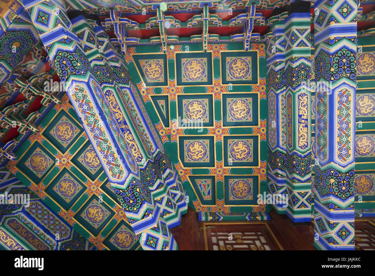 China,Peking,summer palace,Buddhist odour pavilion,inside,caps,detail ...