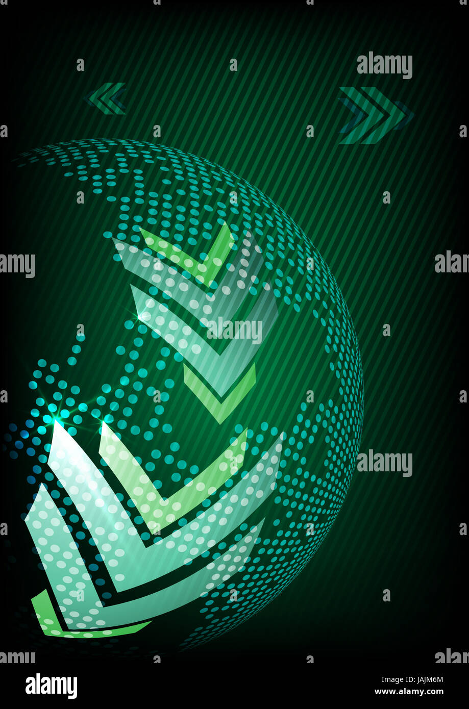 Arrow Green Background With Place For Your Text. Vector Illustration ...