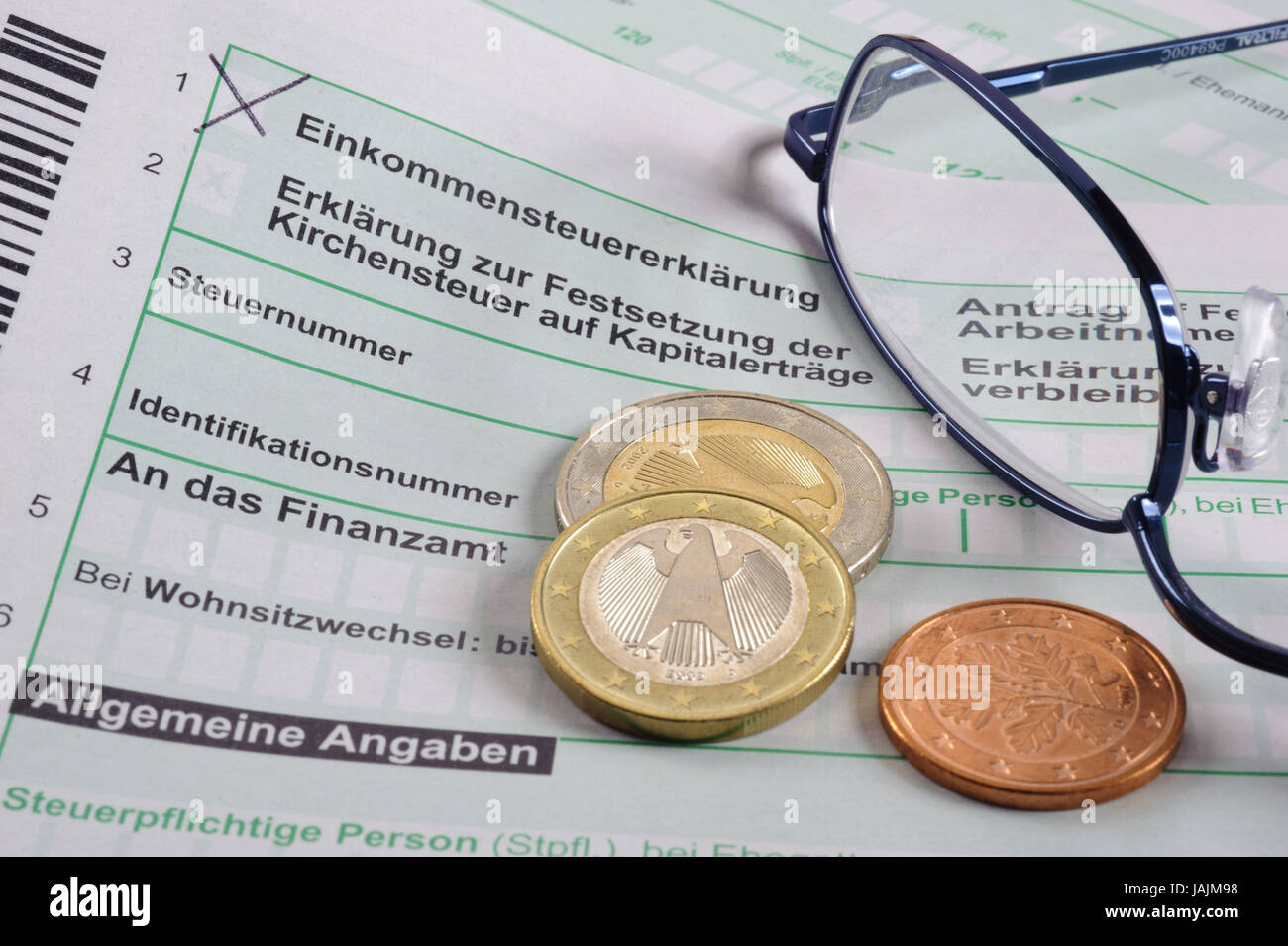 Steering wheel form for tax office Stock Photo - Alamy