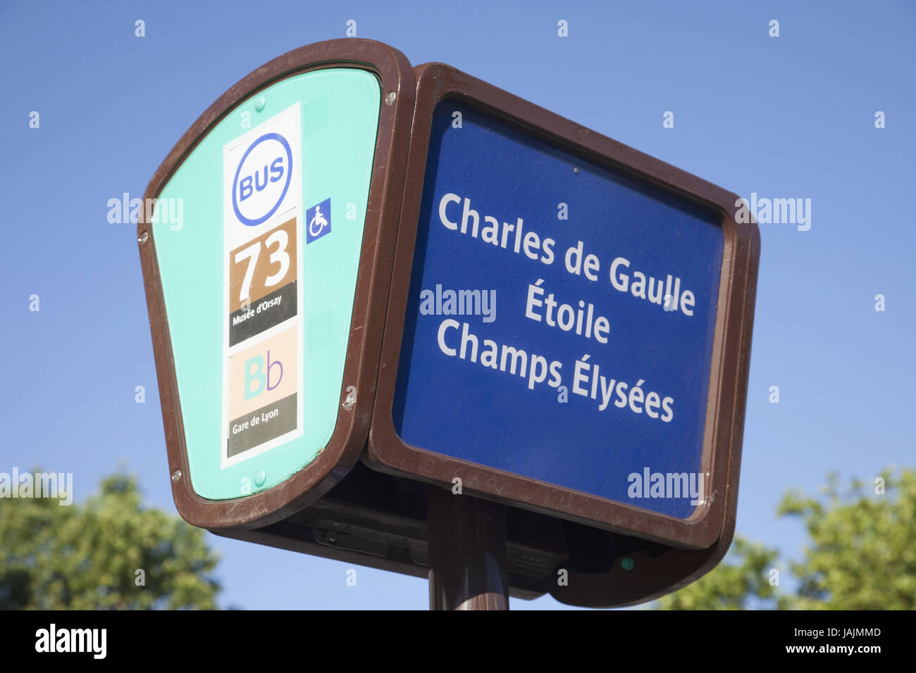 Bus stop champs elysees hi-res stock photography and images - Alamy