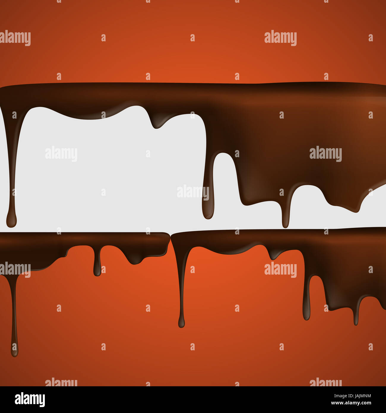 Melted Chocolate Dripping. Vector Illustration. Eps 10 Stock Photo - Alamy