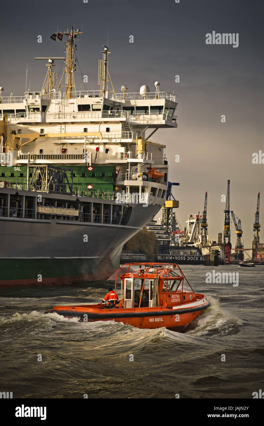 Germany,Hamburg,landing stages,Blohm and Voss,severe good ship,'Svenja ...