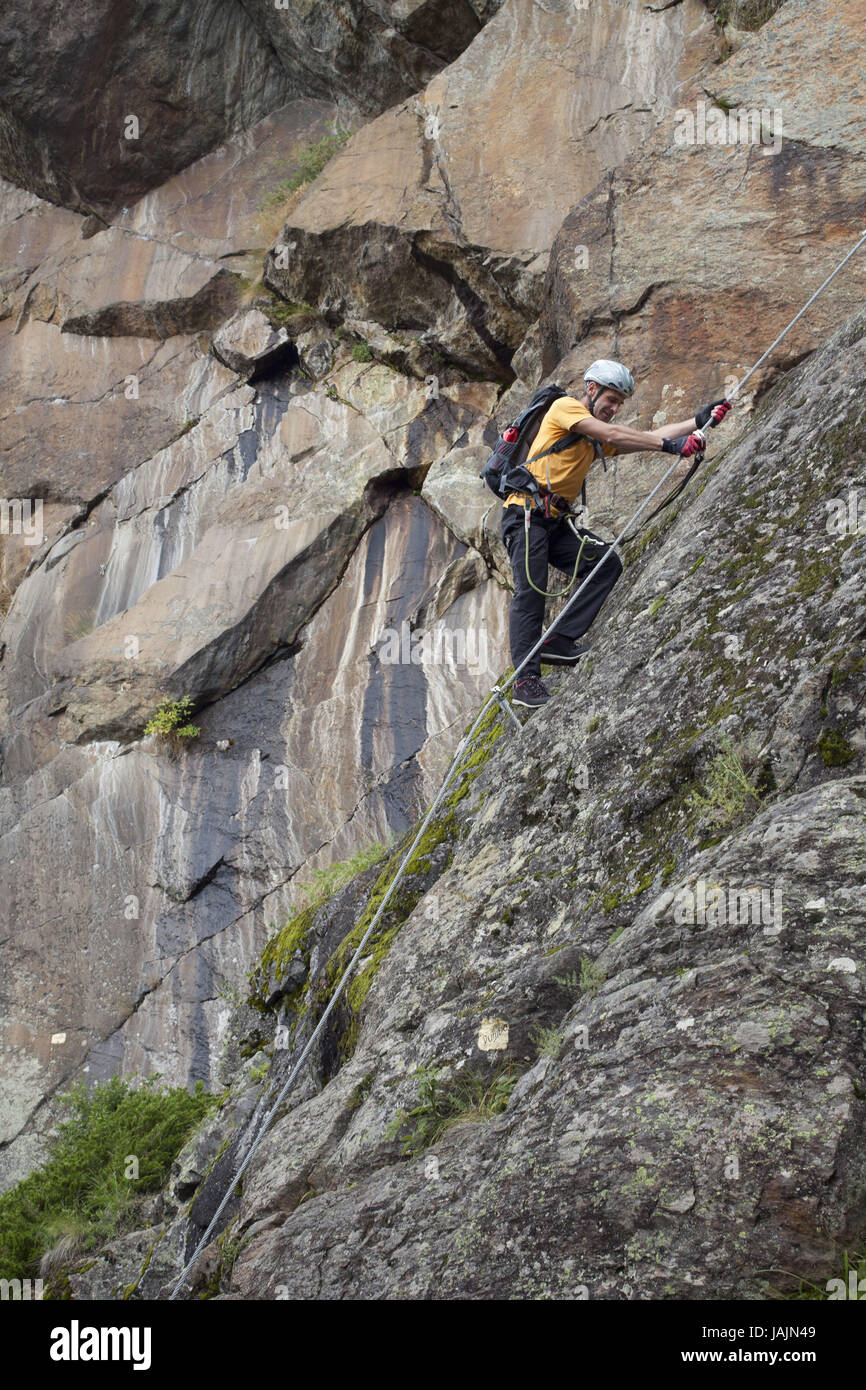 Climbing steep path moss alp,Ötztaler alps,Tyrol,Austria Stock Photo ...