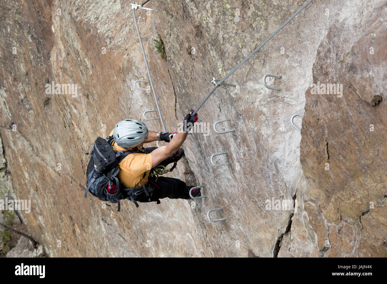Climbing steep path moss alp,Ötztaler alps,Tyrol,Austria Stock Photo ...