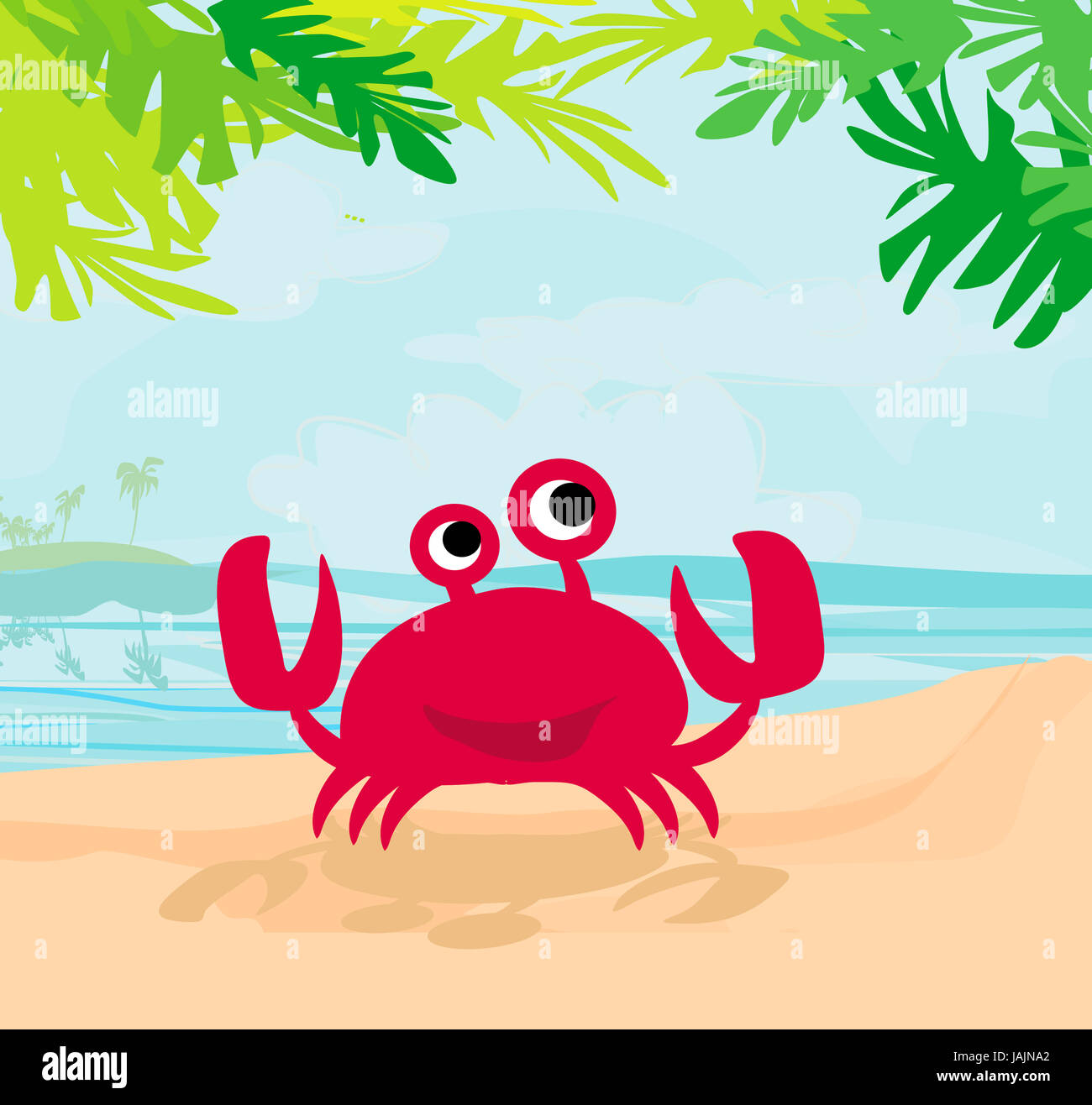 Beautiful island crab illustration hi-res stock photography and images ...