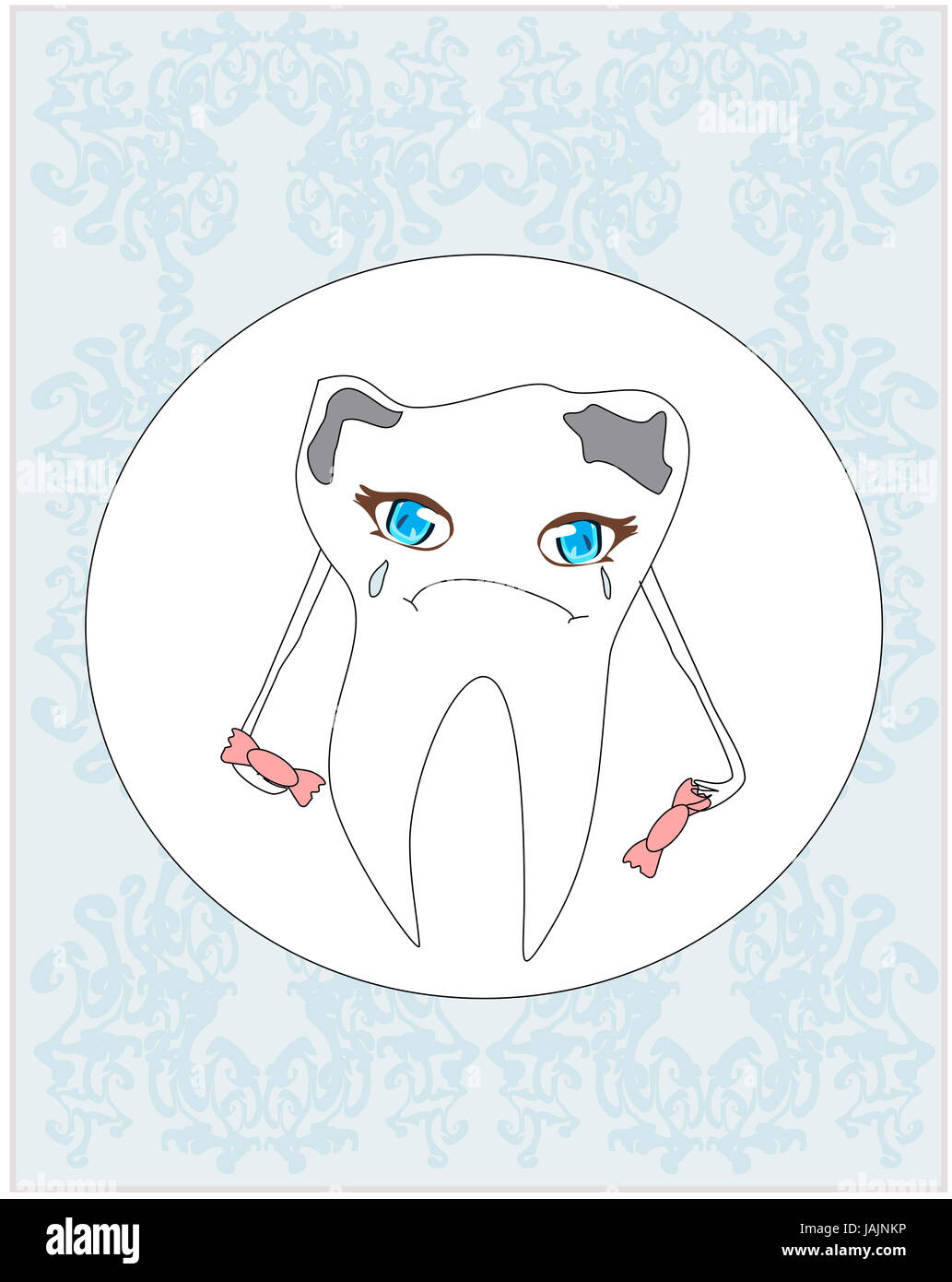 Sad tooth cartoon hi-res stock photography and images - Alamy