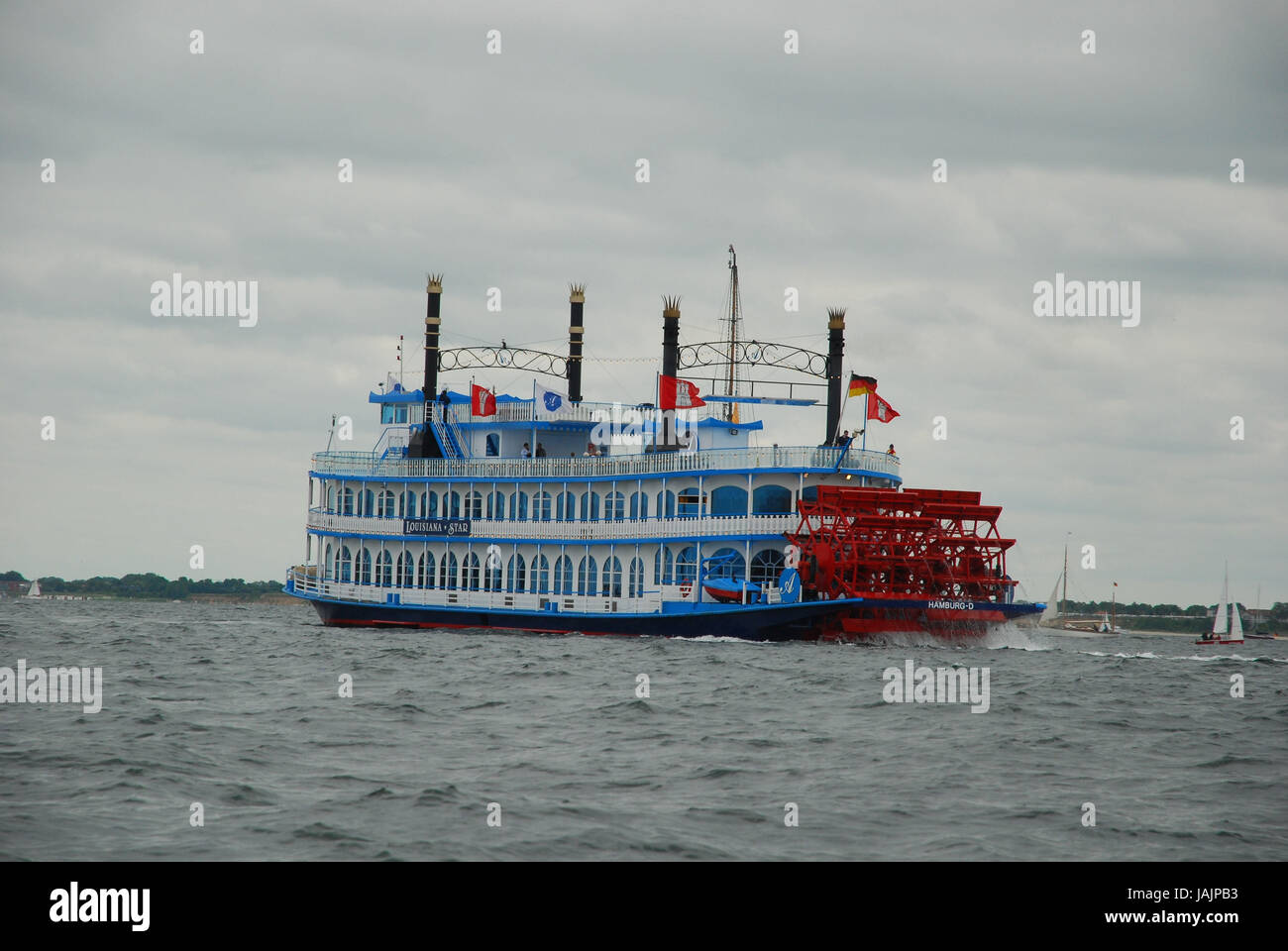 Germany,Schleswig - Holstein,Kiel,Kiel bay,bucket wheel steamboat Stock ...