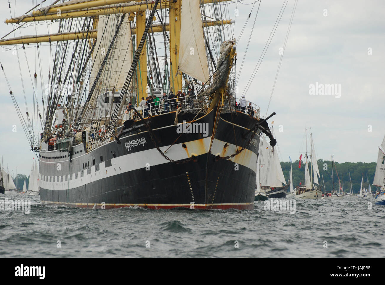Germany,Schleswig - Holstein,Kiel,Kiel Förde,sailing ship,full ship ...