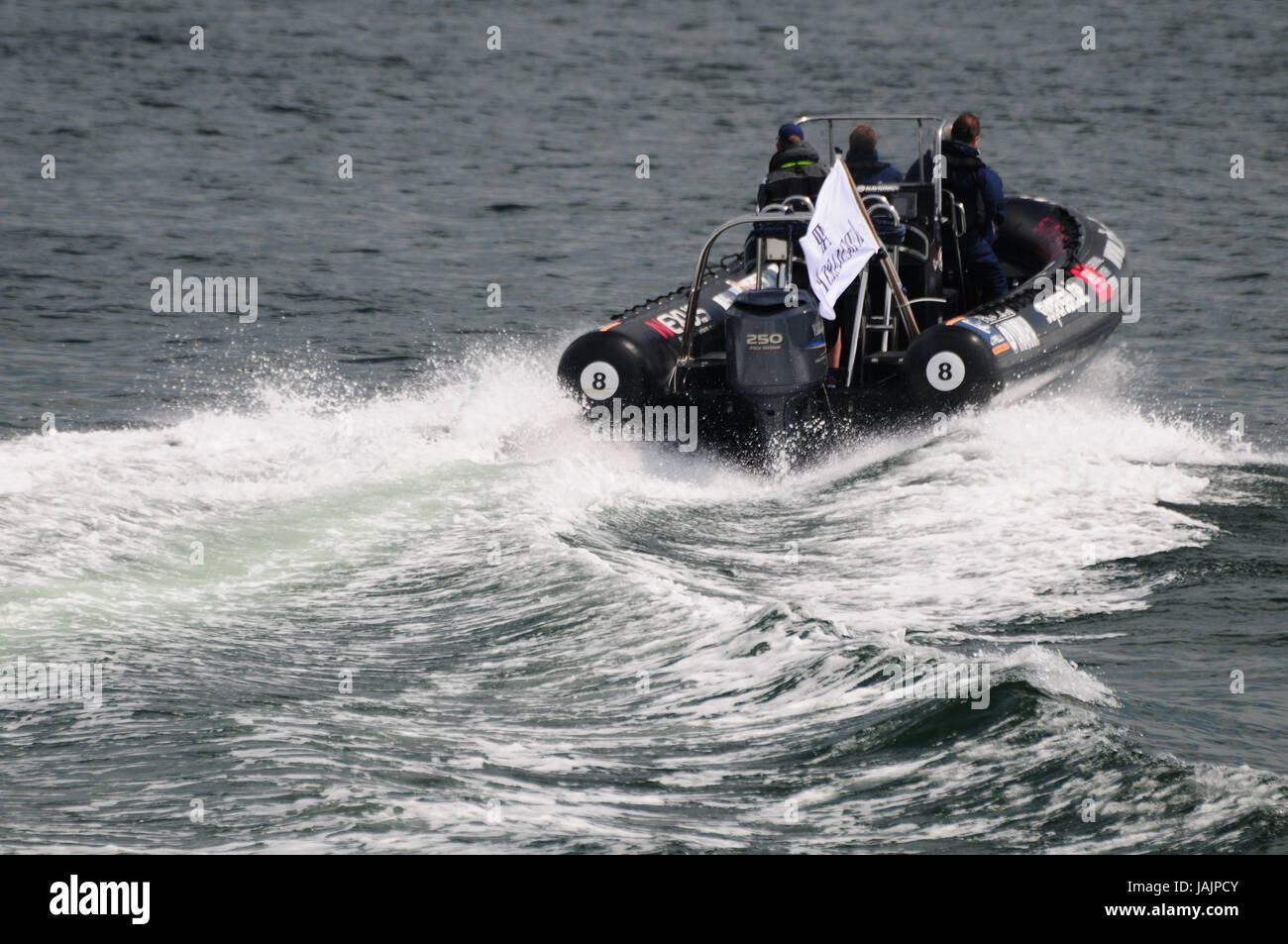 The Baltic Sea,RIB boot,racing boot,rubber dinghy Stock Photo - Alamy