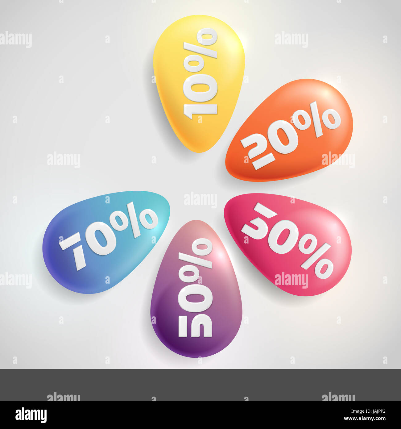 Sale Buttons With Discount. Vector Illustration. Eps 10 Stock Photo - Alamy