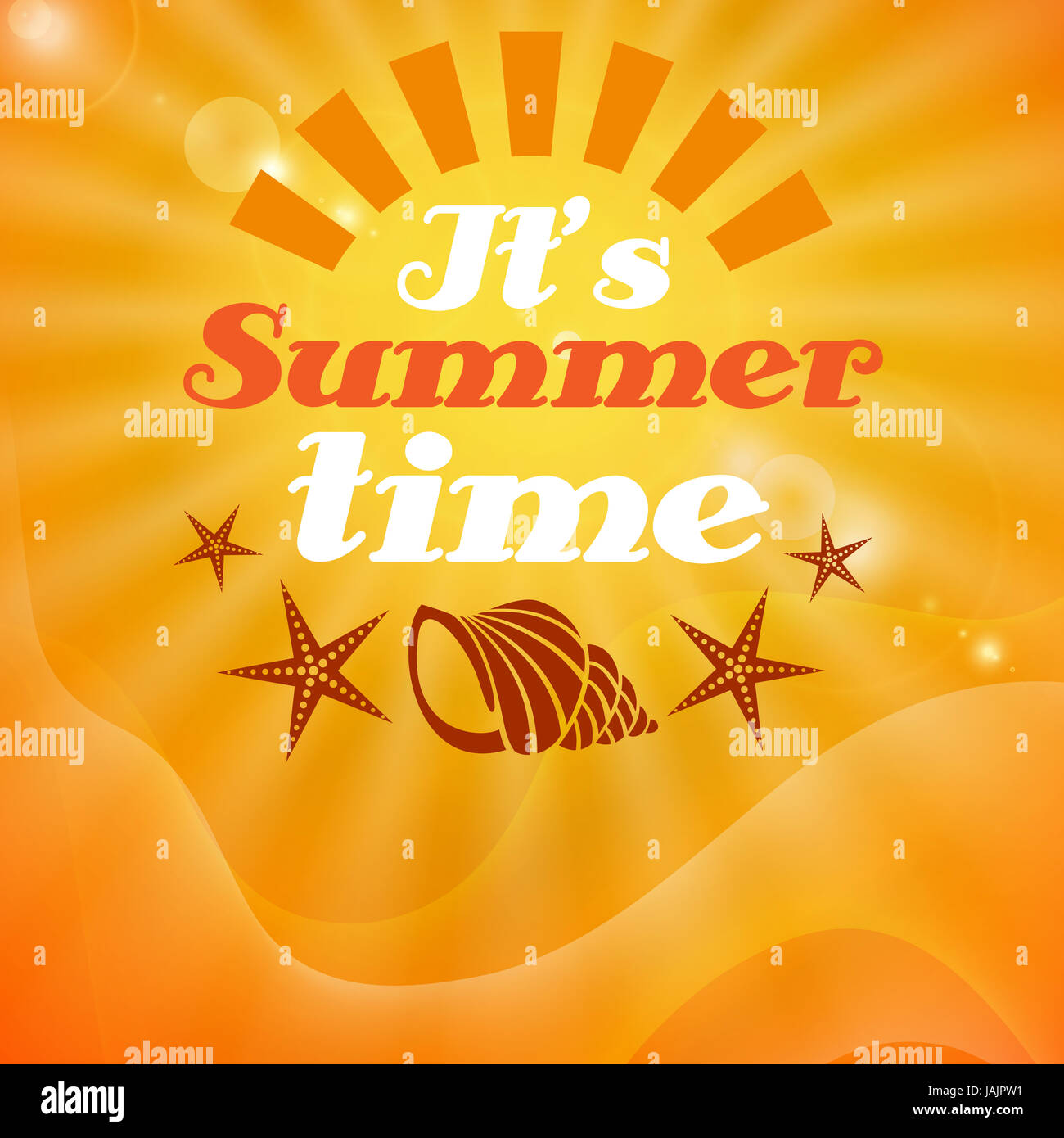 It’s Summer Time. Vector Illustration. Eps 10 Stock Photo - Alamy