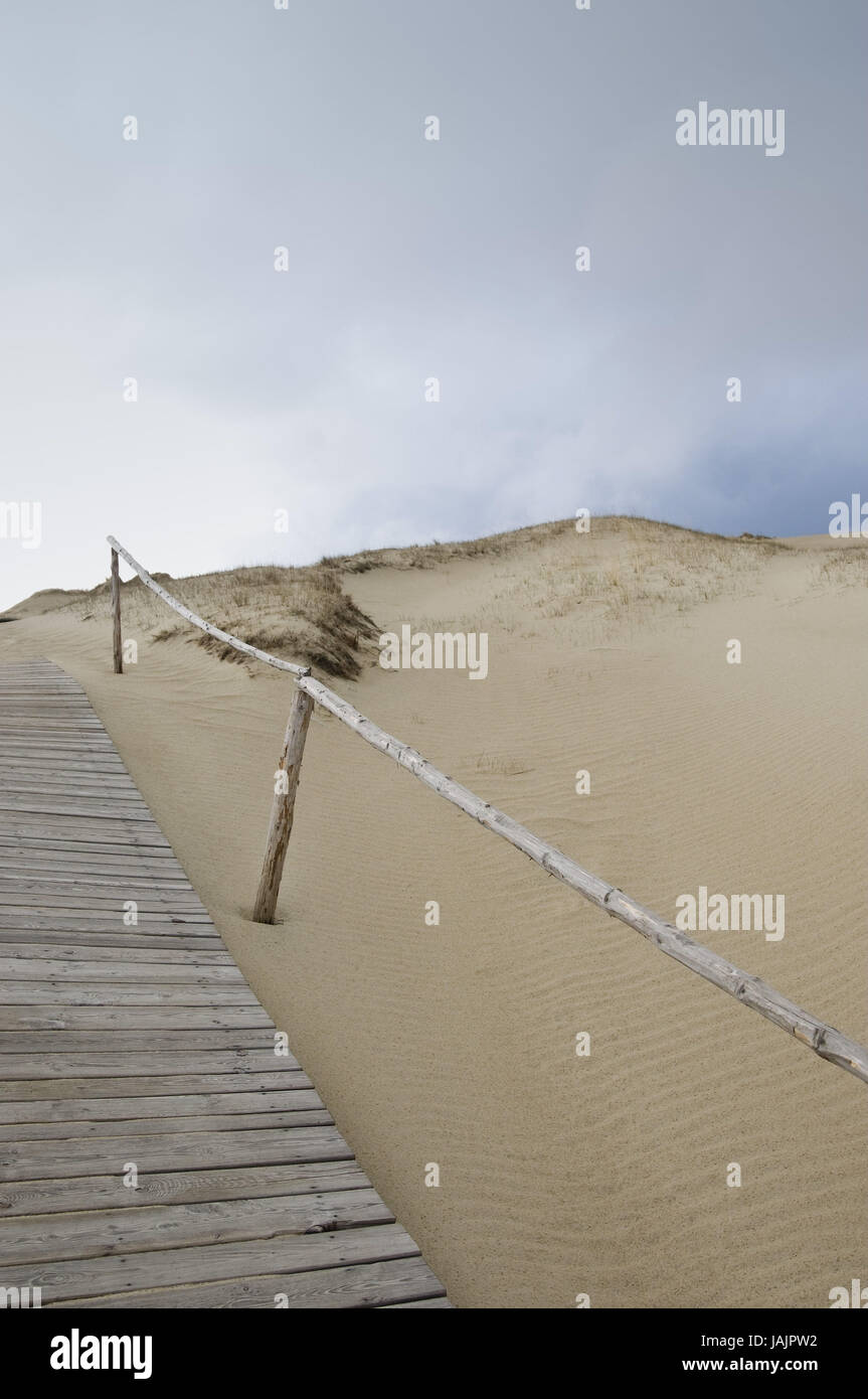 Nature,Lithuania,Smiltyne,cloudies,rainy day,dune,plank way Stock Photo ...