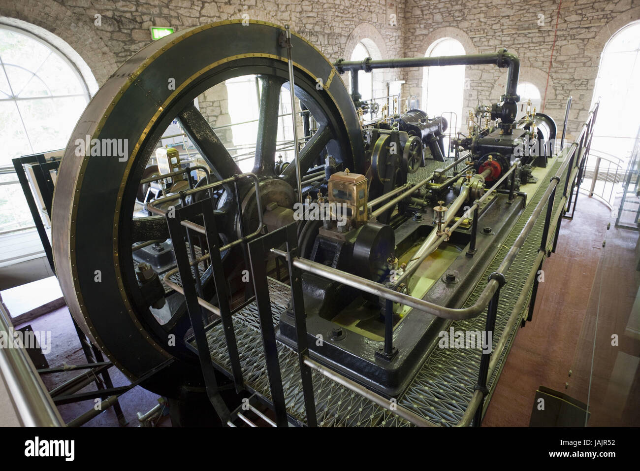 Scotland,New Lanark,historical steam engine Stock Photo - Alamy