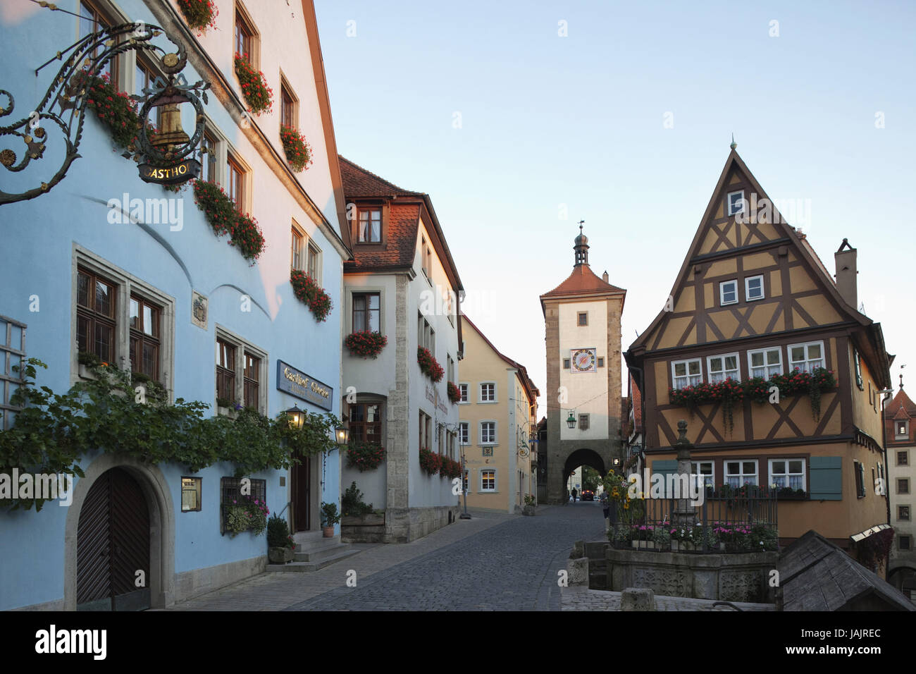 Germany,Bavaria,romantic street,Rothen's castle whether the cock pigeon ...