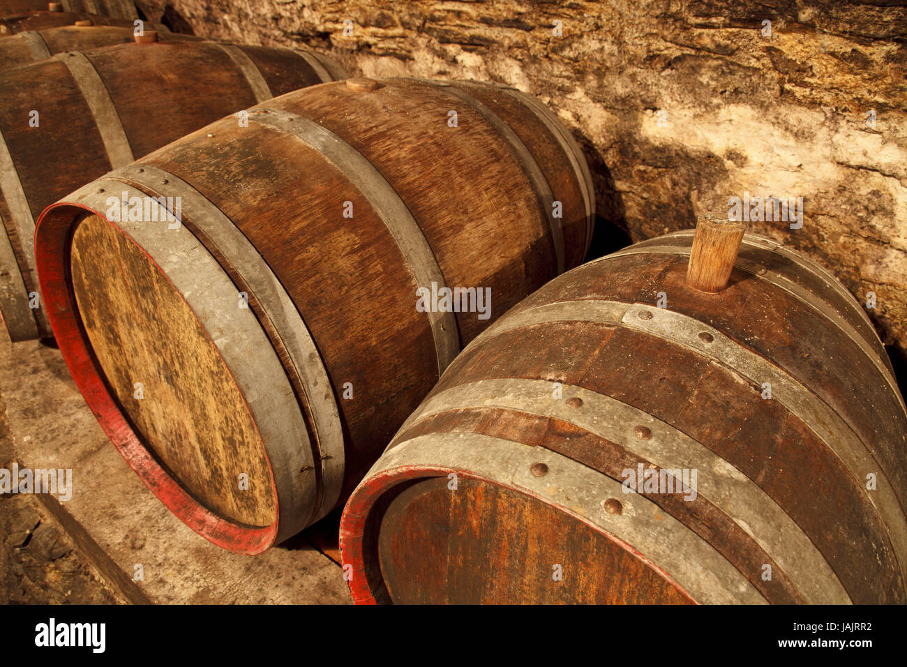 Wine cellar,wine casks Stock Photo - Alamy