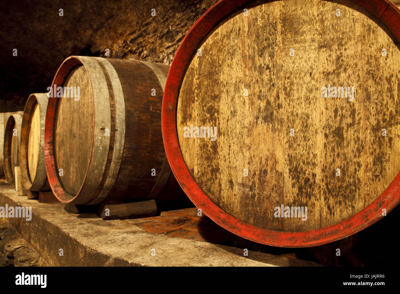 Wine cellar,wine casks Stock Photo - Alamy