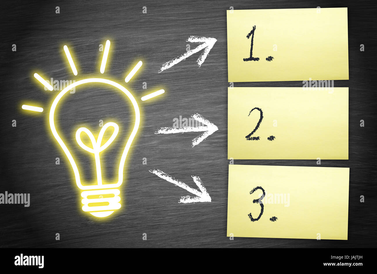 Three Ideas - Innovation and Success Stock Photo - Alamy