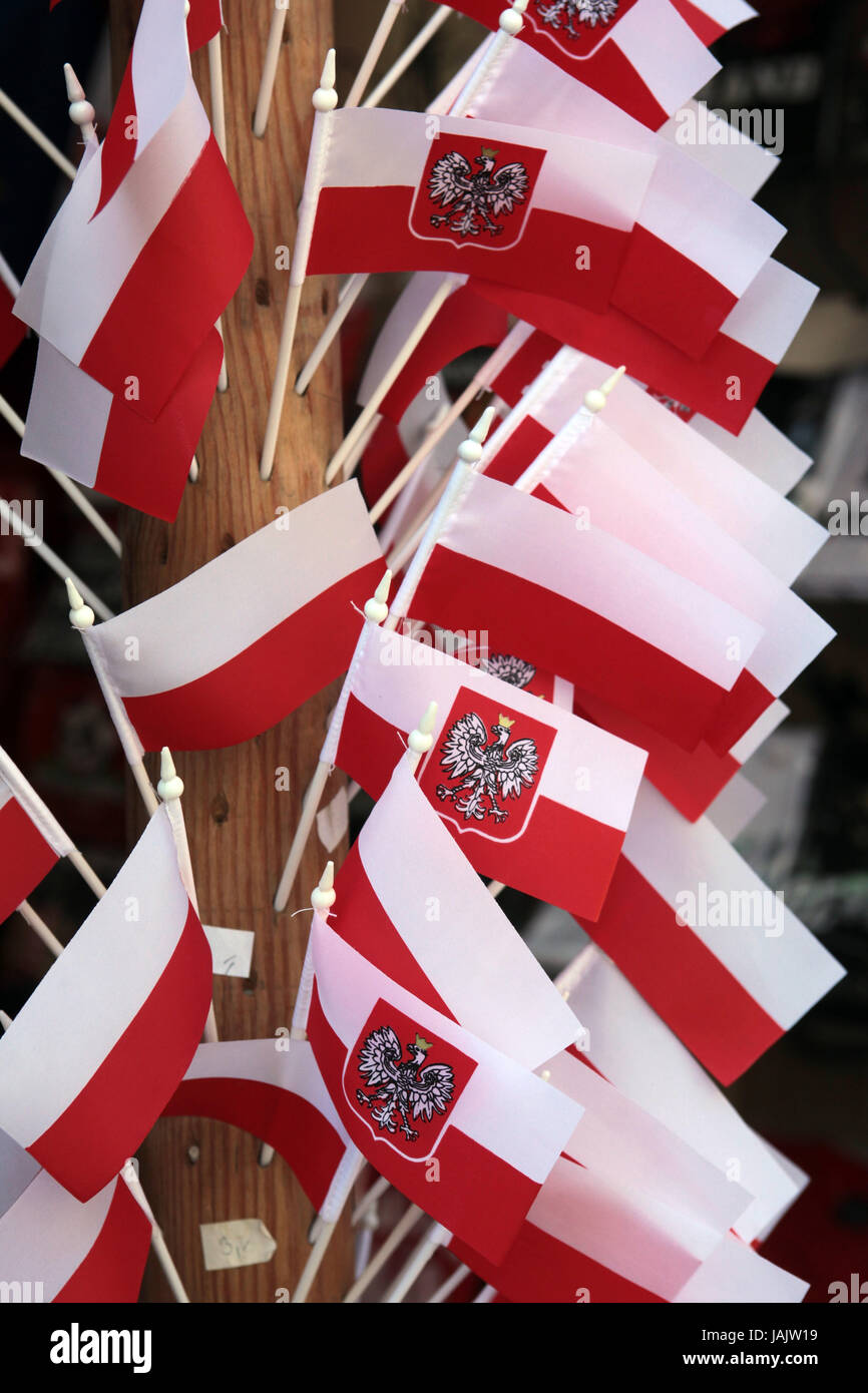 Poland,Silesia,Wroclaw,Wroclaw,Old Town,everyday life,flags,national ...