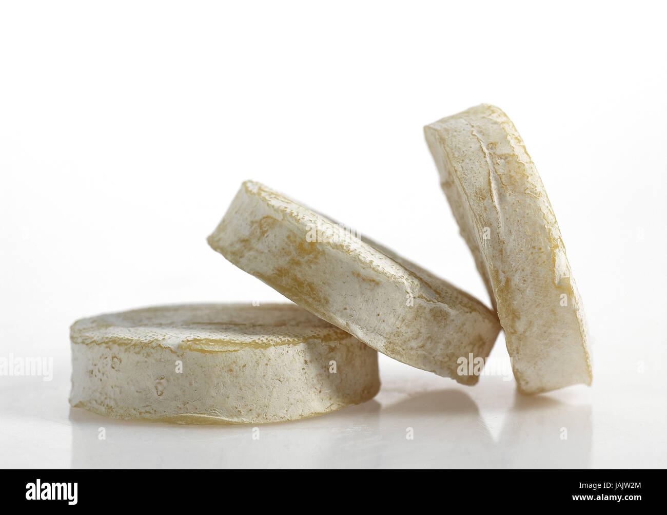 Rocamadour,French goat's cheese,white background Stock Photo - Alamy
