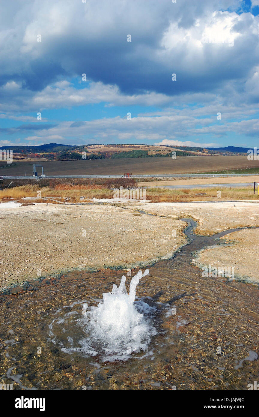 Hot Spring with mineral deposits Stock Photo - Alamy