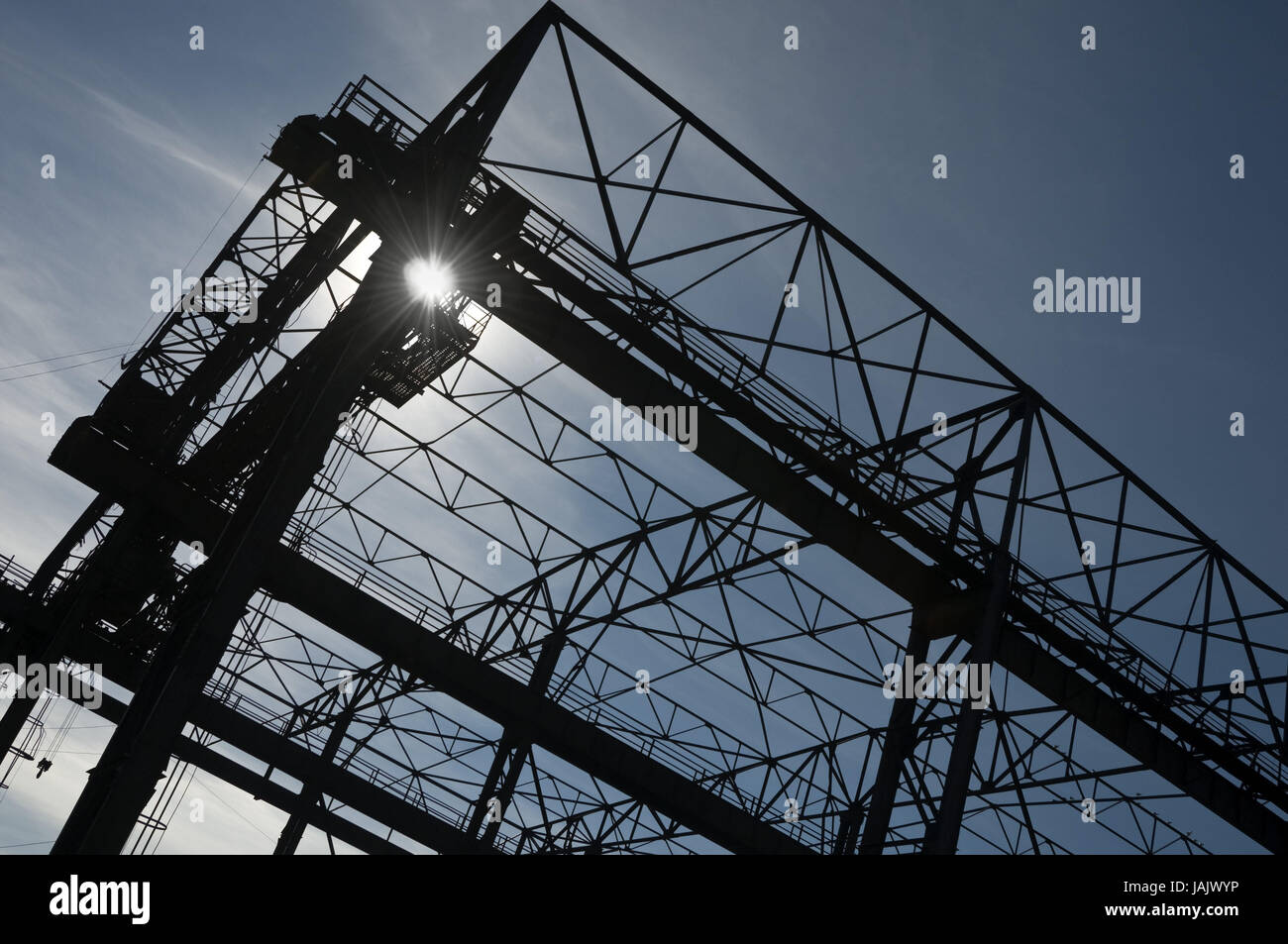 Conception,metal construction,dry dock in the harbour Stock Photo - Alamy