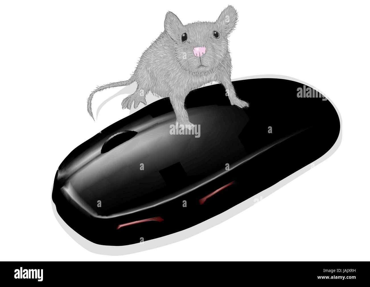 Mouse on wheel Stock Vector Images - Alamy