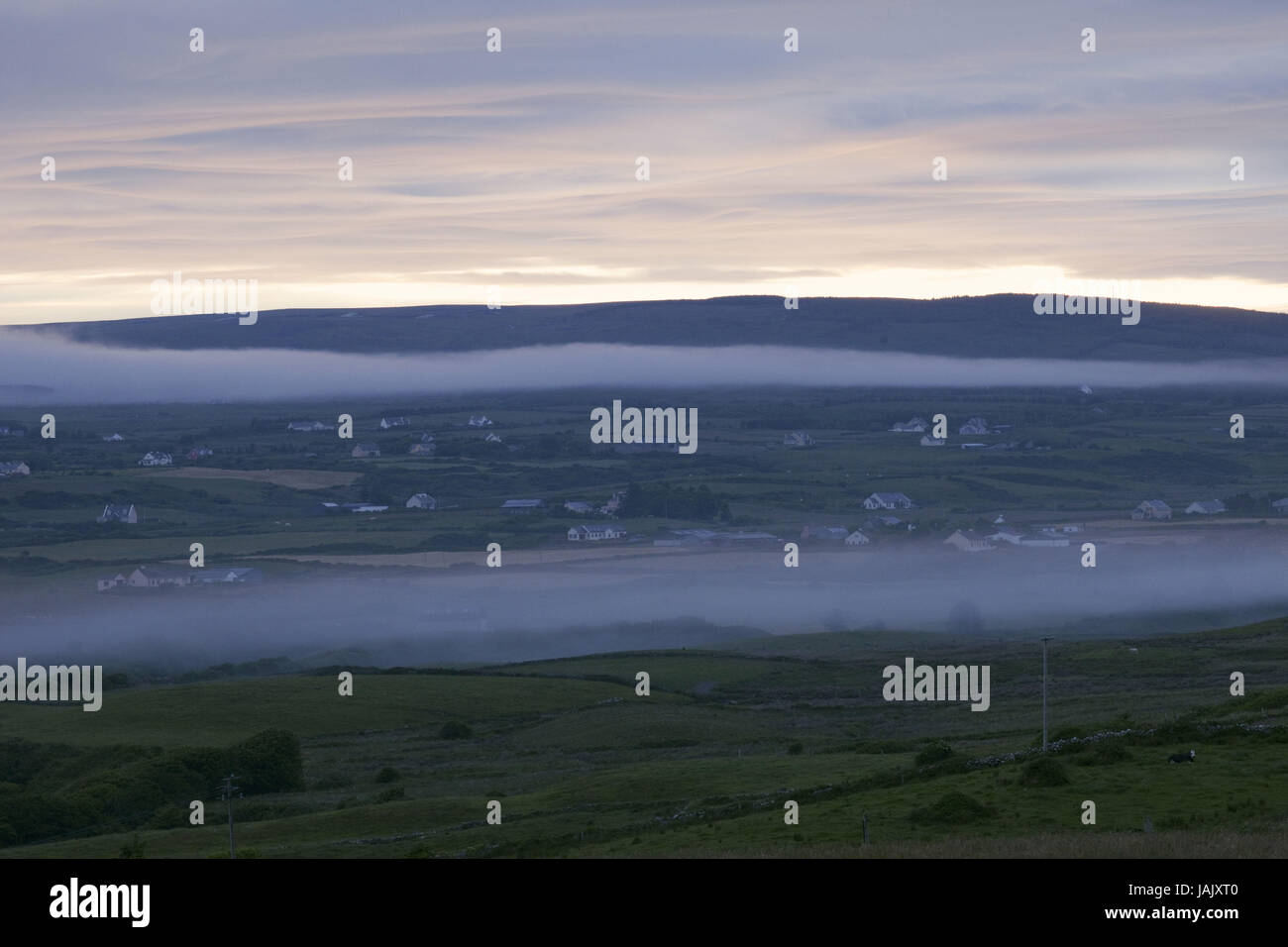 Ireland,county Clare,scenery,morning fog Stock Photo - Alamy