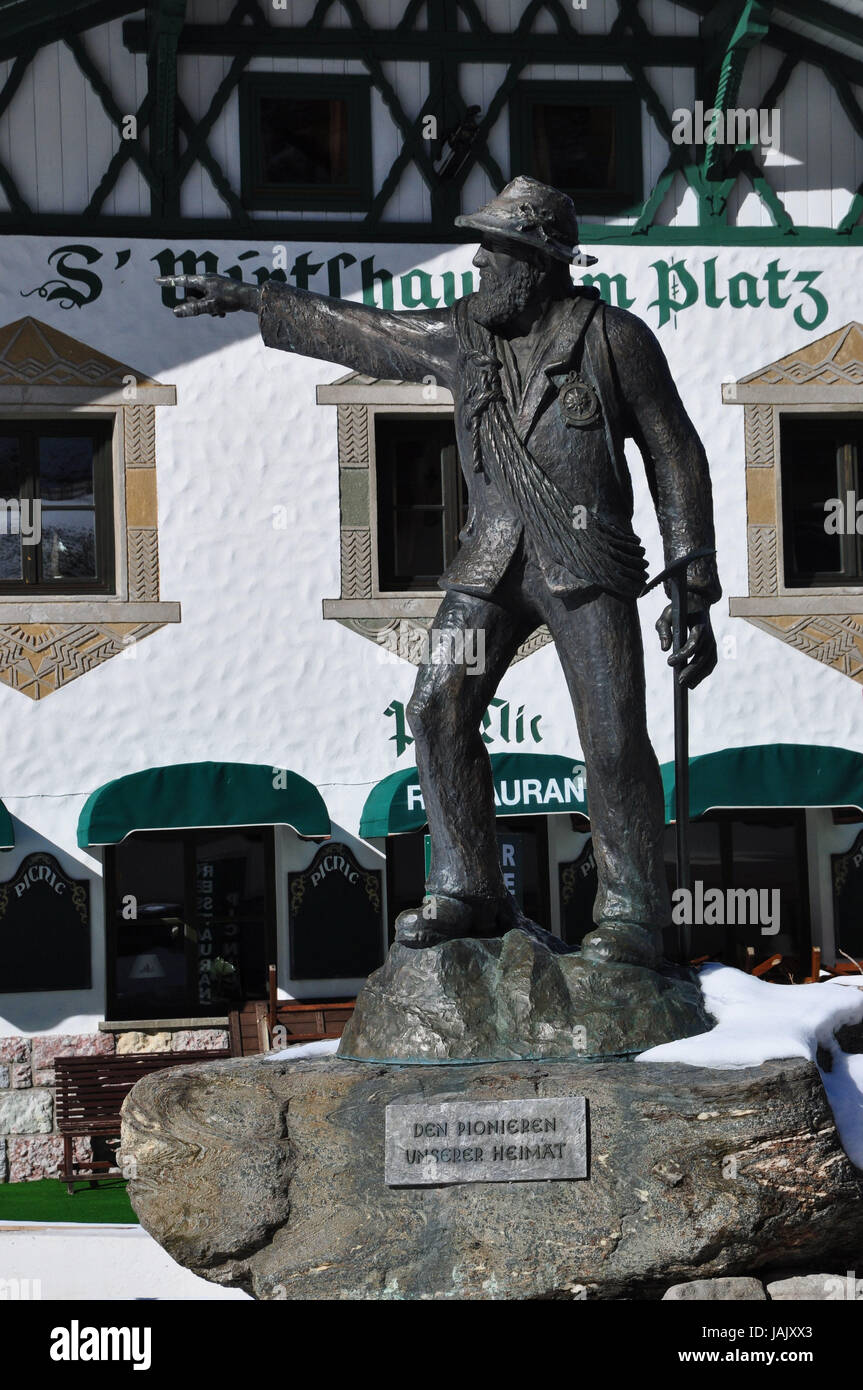 Austria,Tyrol,Ötztal,Obergurgl,bronze freeze frame,Martinus Scheiber ...