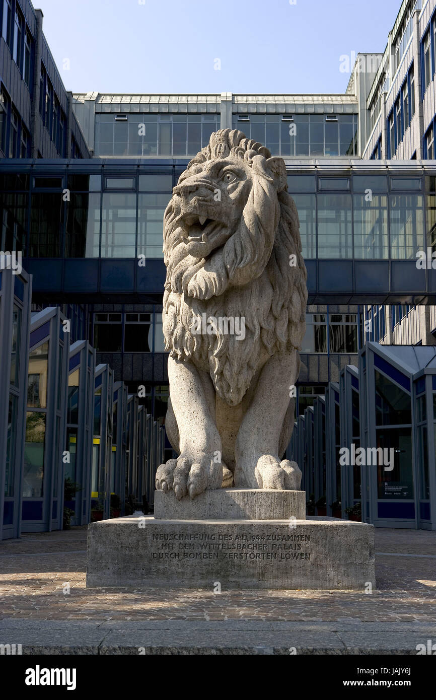 Germany,Bavaria,Munich,Bavarian regional bank,lion,building,structure ...