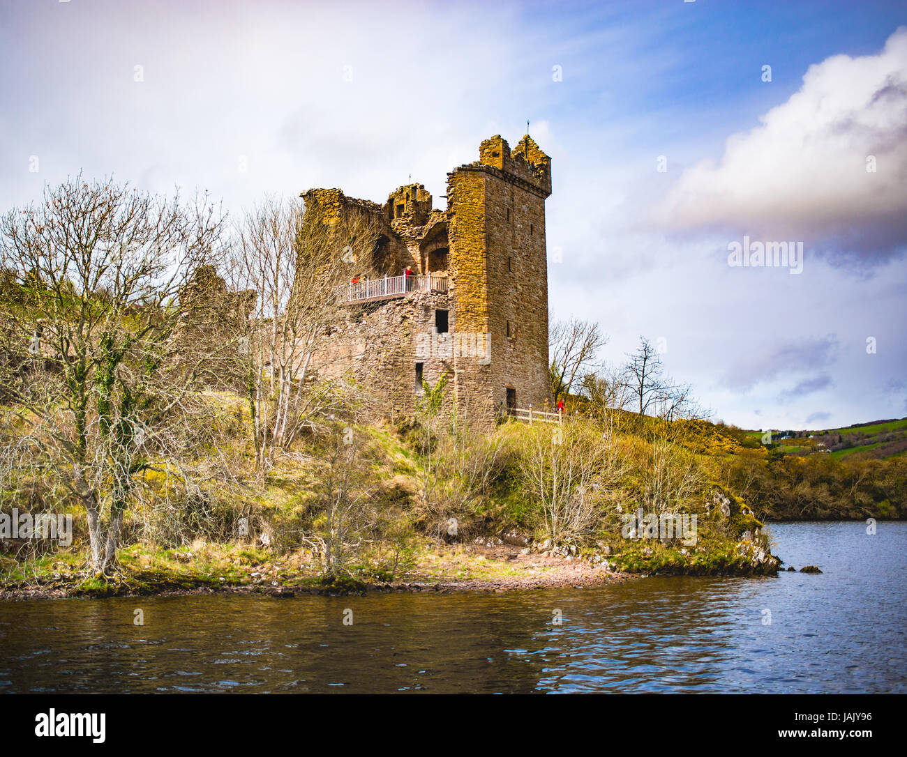Urquhart castle view from Loch Ness Stock Photo - Alamy