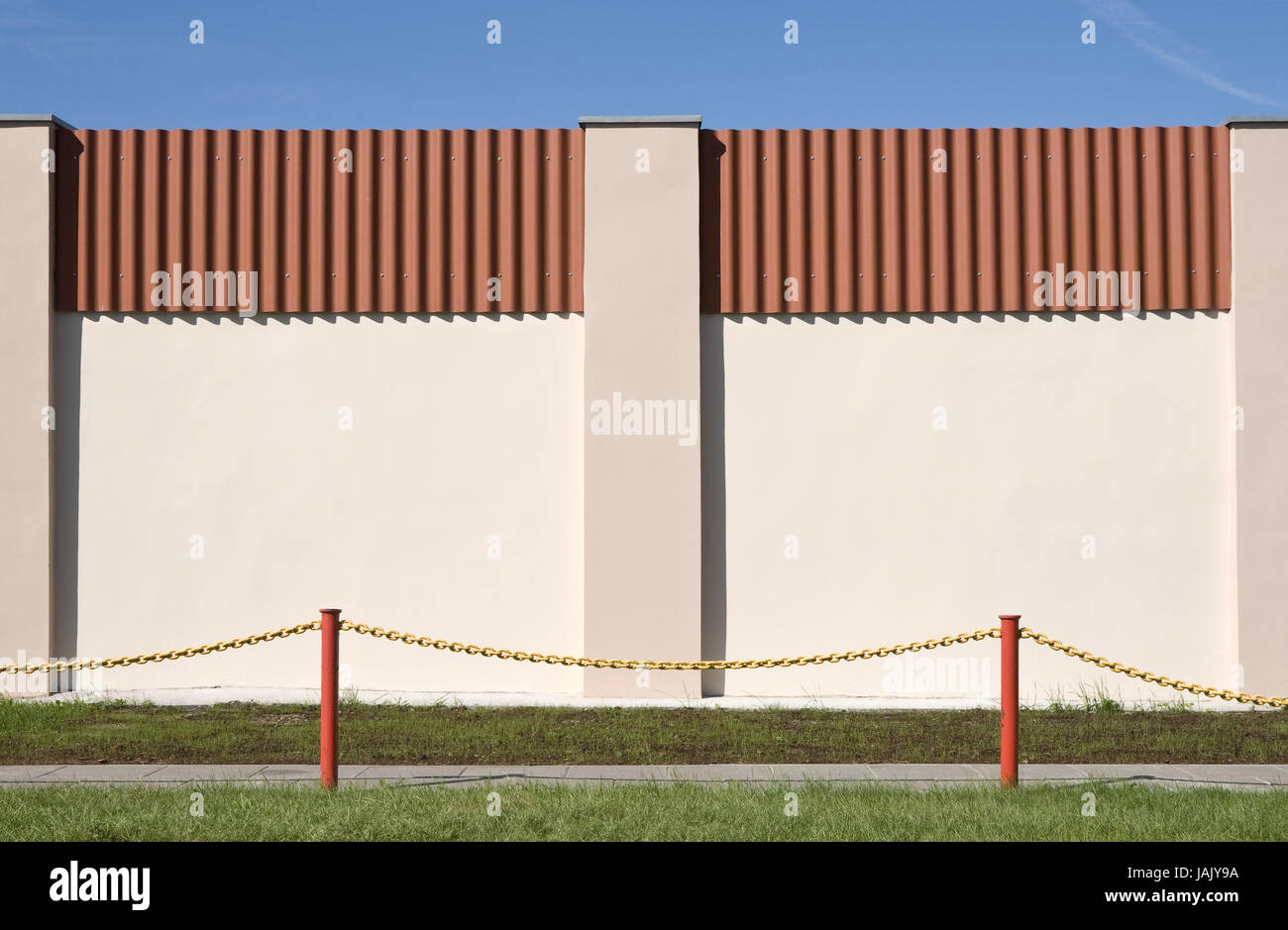 Conception,defensive wall,stop fence,sunny day Stock Photo - Alamy