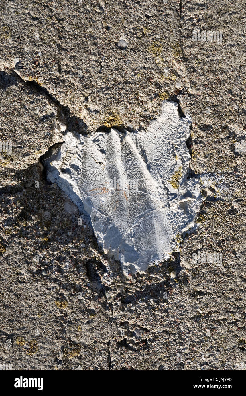 Conception,cement blotch,old defensive wall Stock Photo - Alamy