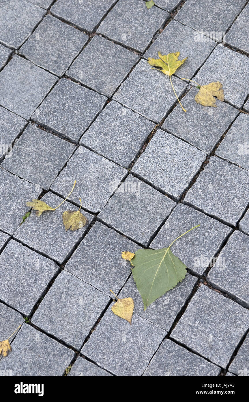 Autumn cobblestones foliage leaves hi-res stock photography and images ...