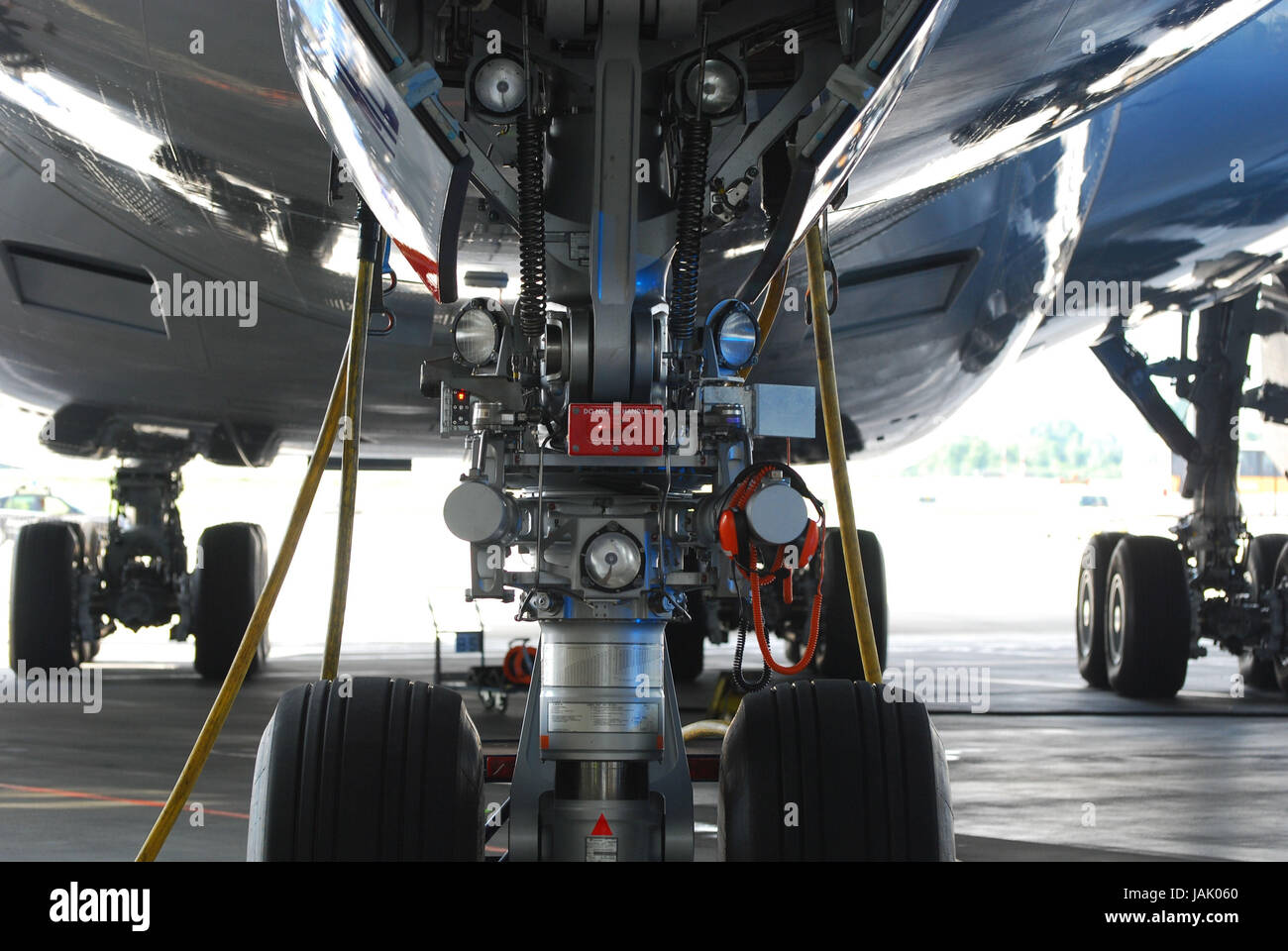 Civil aviation,Lufthansa airbus A380,chassis,detail Stock Photo - Alamy