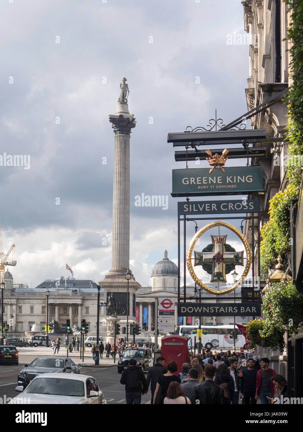 Sign silver cross pub whitehall hi-res stock photography and images - Alamy