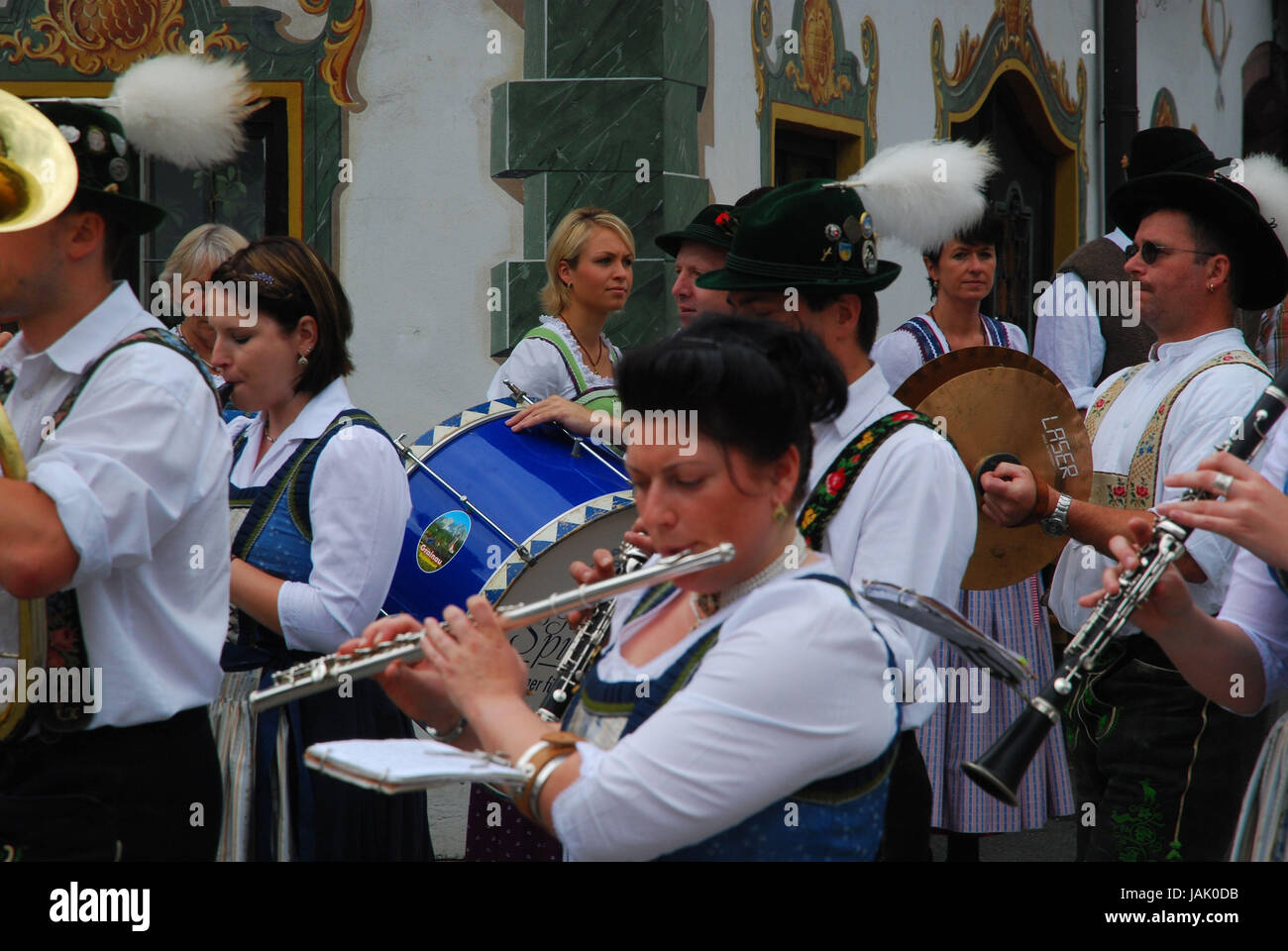 Germany,Bavaria,embankment region,festival with traditional costumes ...